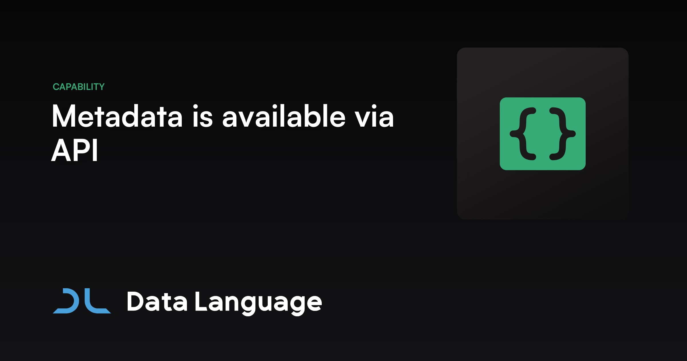 Metadata Is Available Via Api